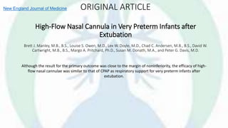 High flow nasal cannula (hfnc) linkden | PPTX