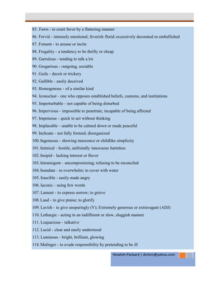 High frequency gre words | PDF