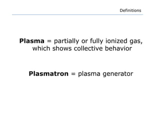 High frequency induction plasmatron | PPTX