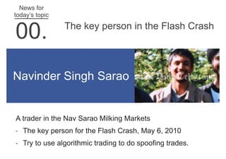 High frequency trading for the flash crash | PPT