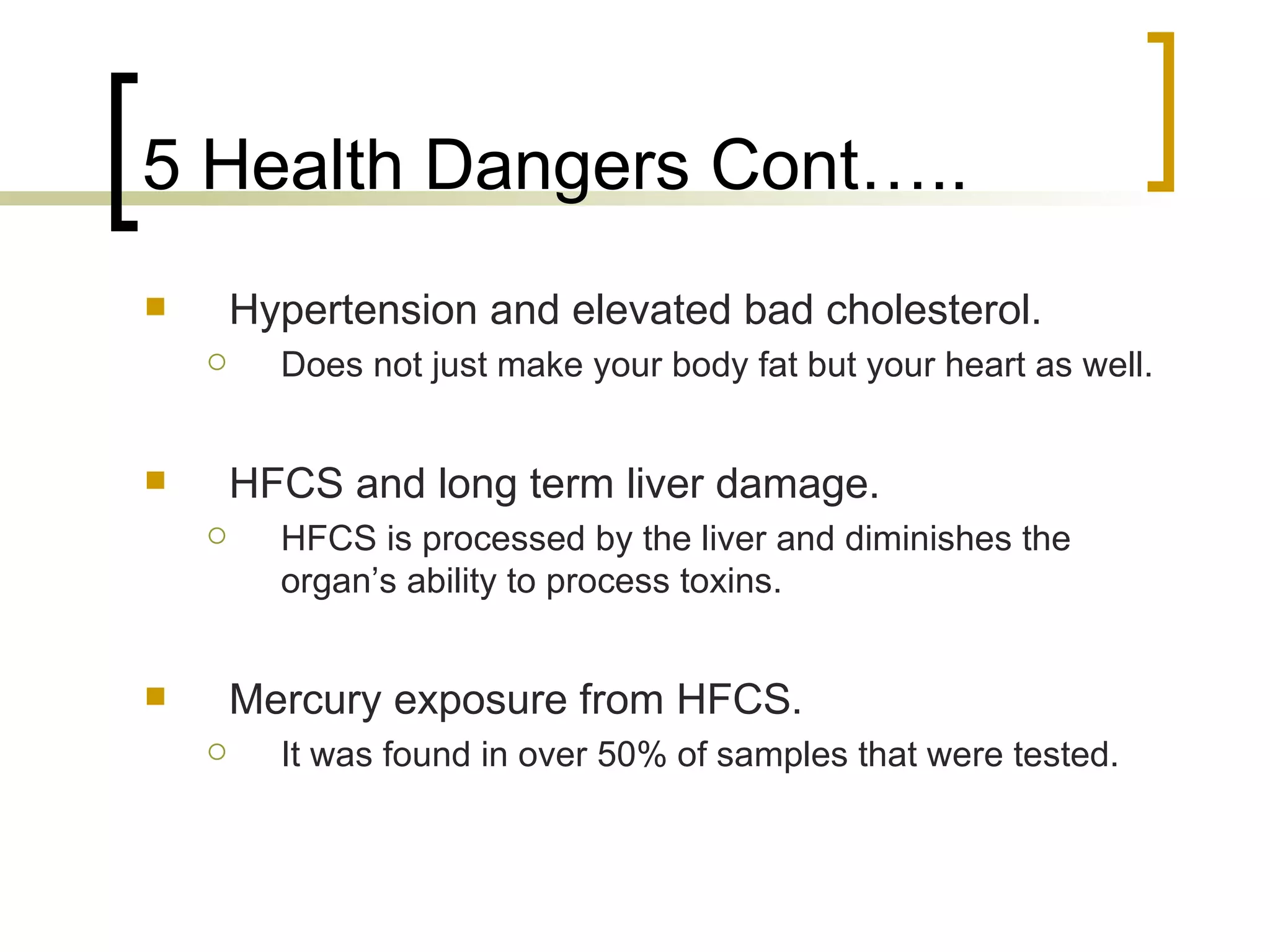 High fructose corn syrup | PPT