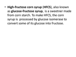 High fructose syrup and maltose syrup Production | PPTX