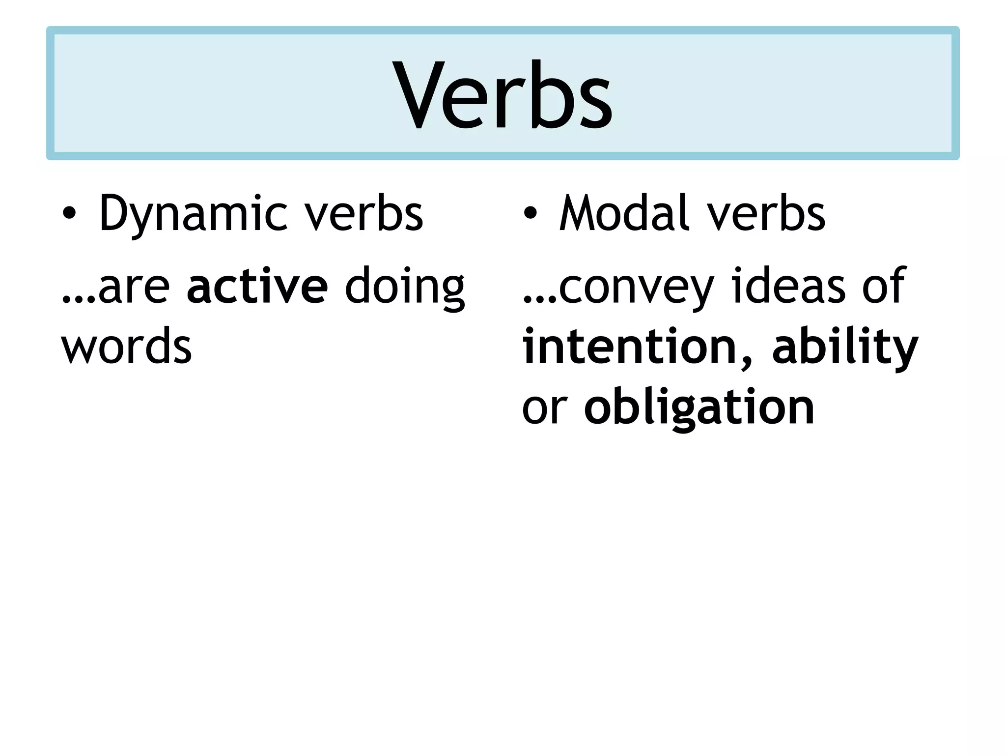 English Language Terminology: High Grade Features | PPTX