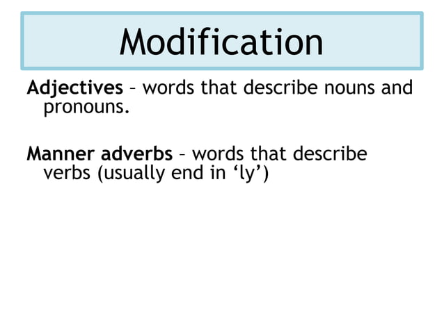 English Language Terminology: High Grade Features | PPT