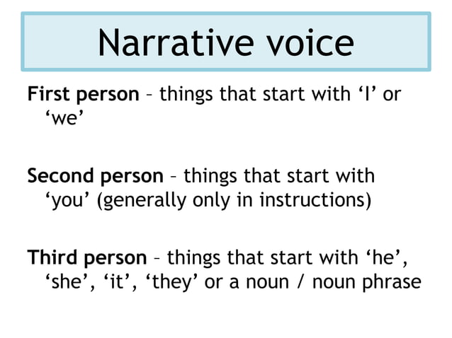 English Language Terminology: High Grade Features | PPT