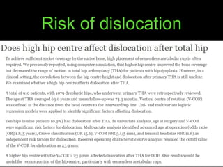 High hip centre for dysplastic Hip debate at ISHKS | PPTX