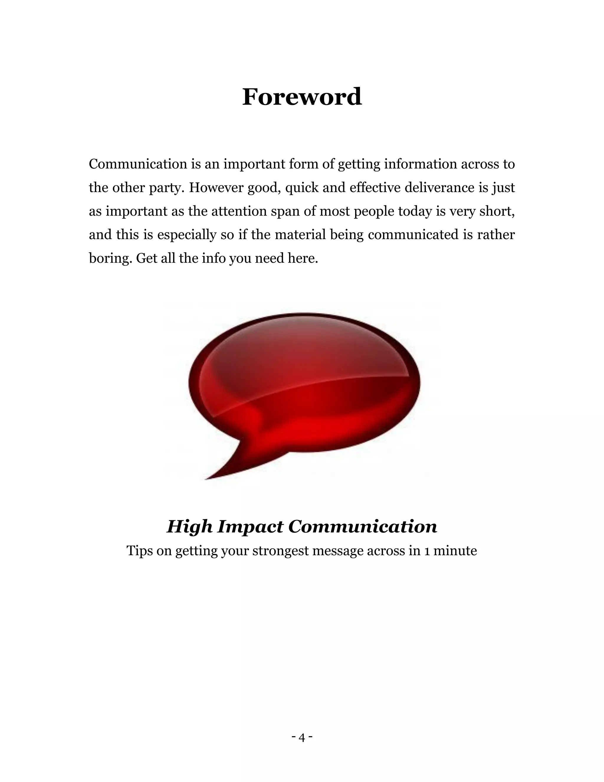 High impact communication | PDF