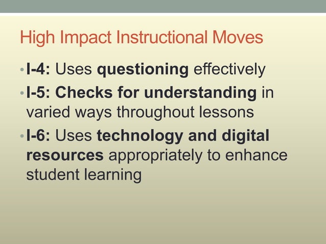 High impact instructional moves week 1 | PPT