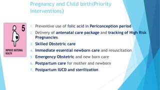 High impact interventions in rmnch+a(mch) for itc | PPT