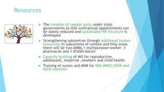 High impact interventions in rmnch+a(mch) for itc | PPT