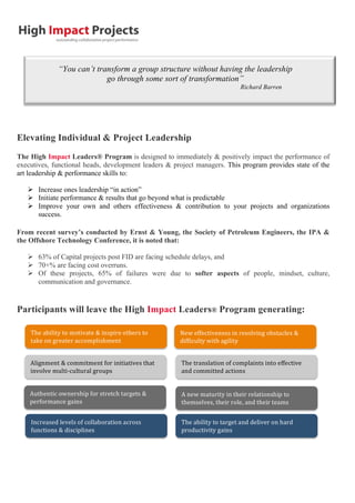 High Impact Leadership for Emerging Leaders | PDF | Business ...