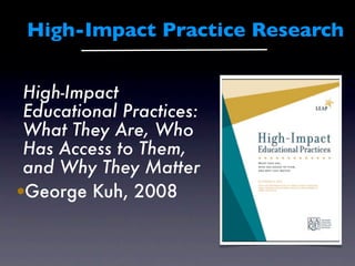 Integrating High-Impact Practices | KEY