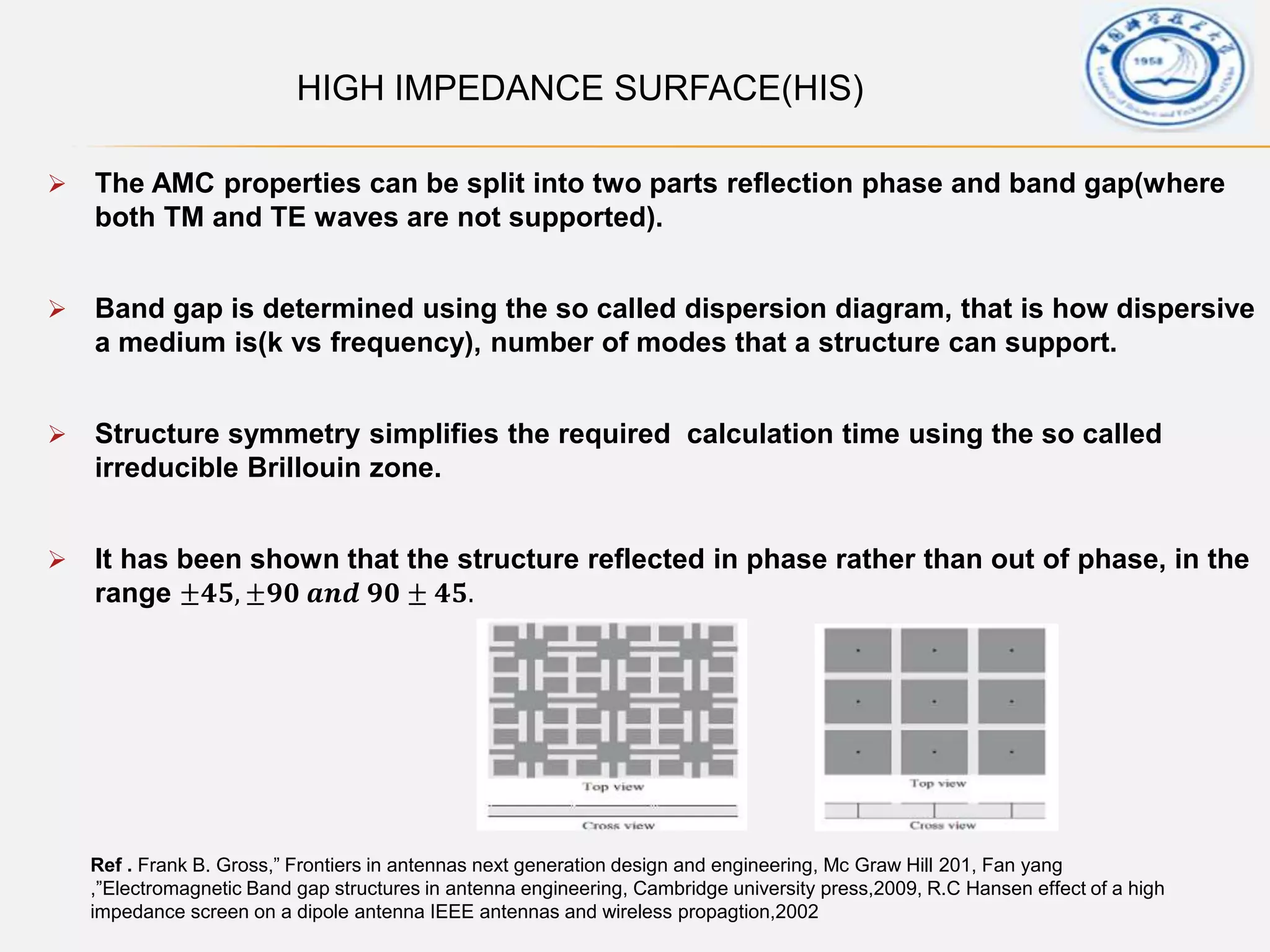 High impedance surface_his_ris_amc_nurmerical_analytical_analysis | PPTX