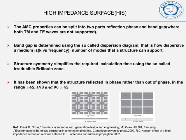 High impedance surface_his_ris_amc_nurmerical_analytical_analysis | PPTX
