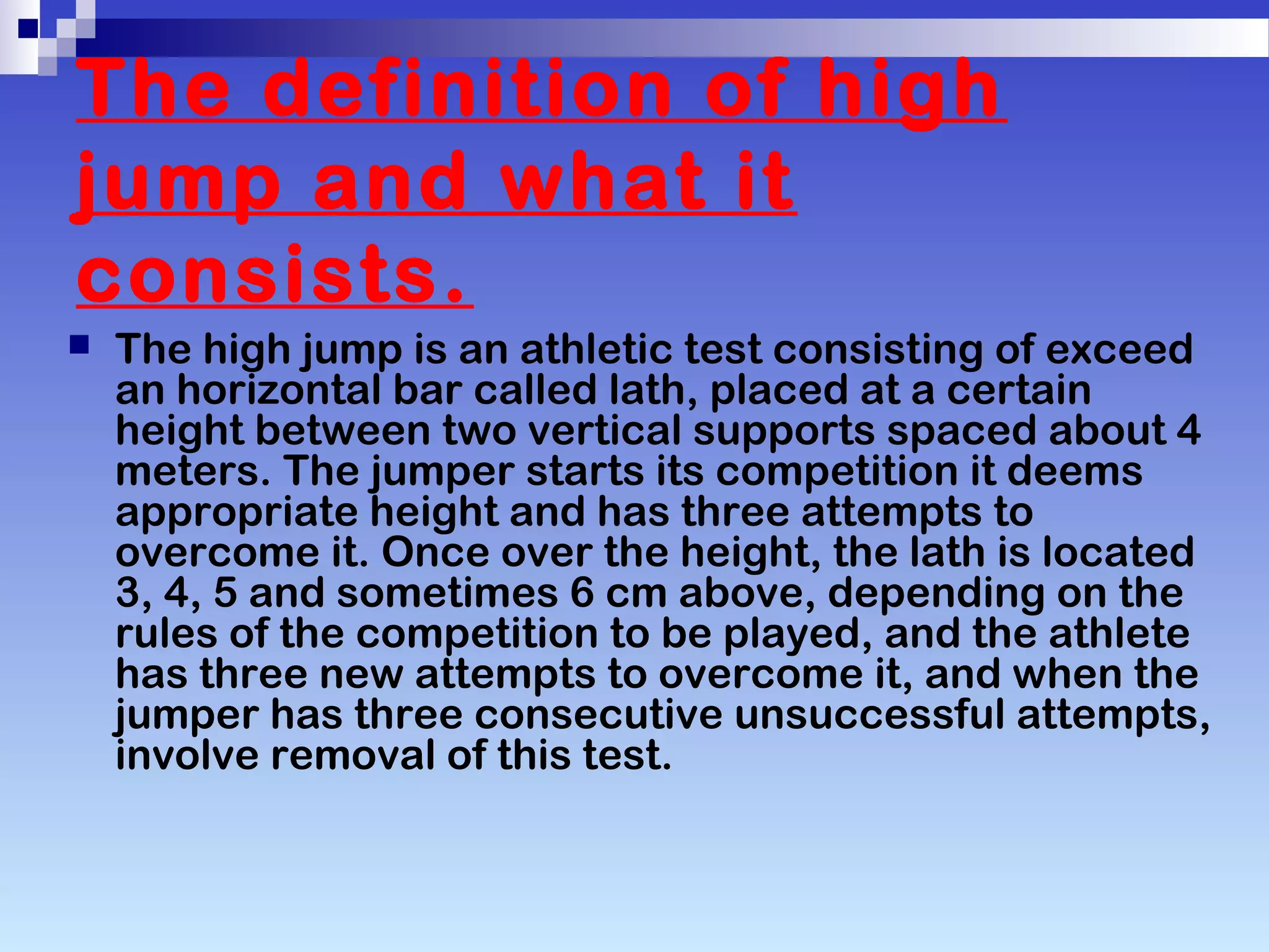 High jump presentation | PPT