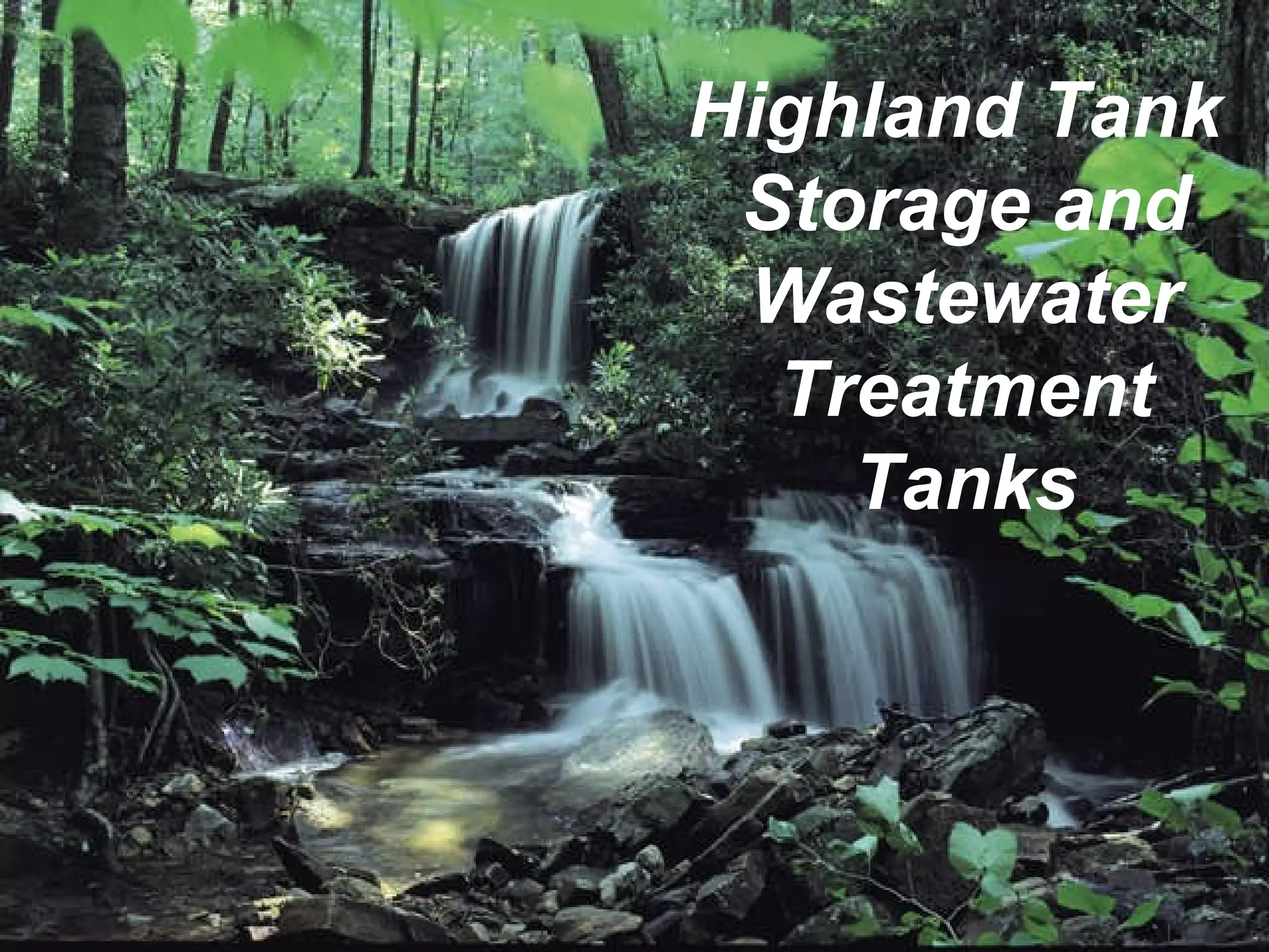 Highland Tank Ows Presentation | PPT | Home Appliances | Home & Garden