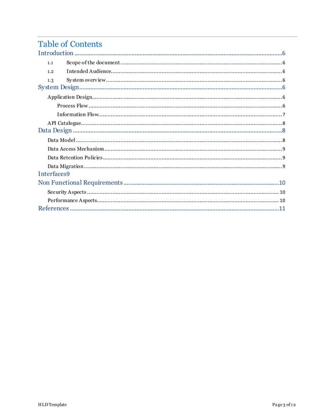 High Level Design Document Template High Level Design Document Template