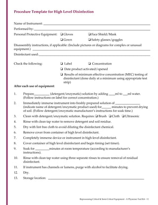High level disinfectant | PDF
