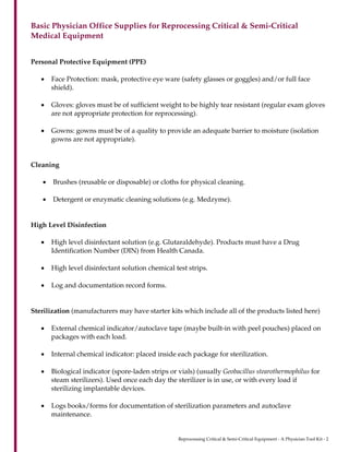 High level disinfectant | PDF