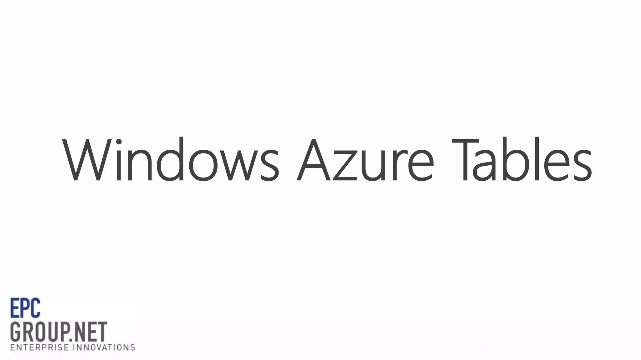 High Level Overview of Windows Azure - EPC Group | PPTX