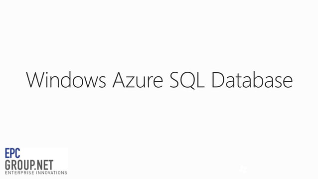 High Level Overview of Windows Azure - EPC Group | PPTX