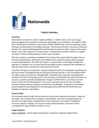 High Level Solution Plan - Nationwide | DOCX