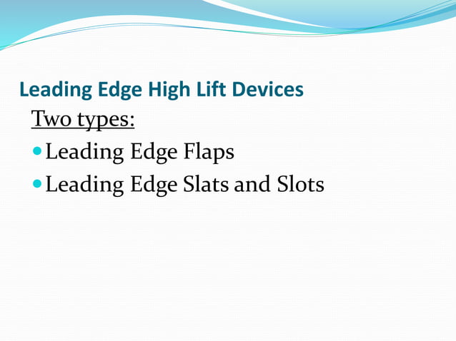 High lift devices
