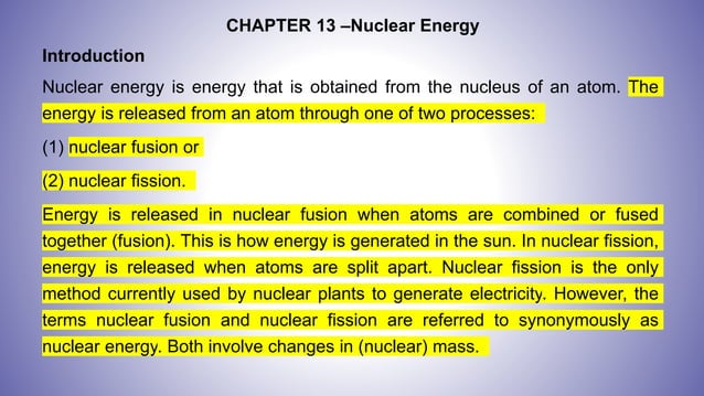 Highlighted Chapter 13 Nuclear Energy.pptx
