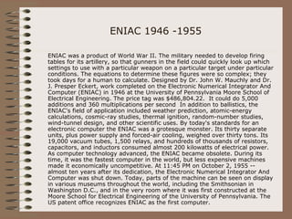 Highlights in Computer History | PPT