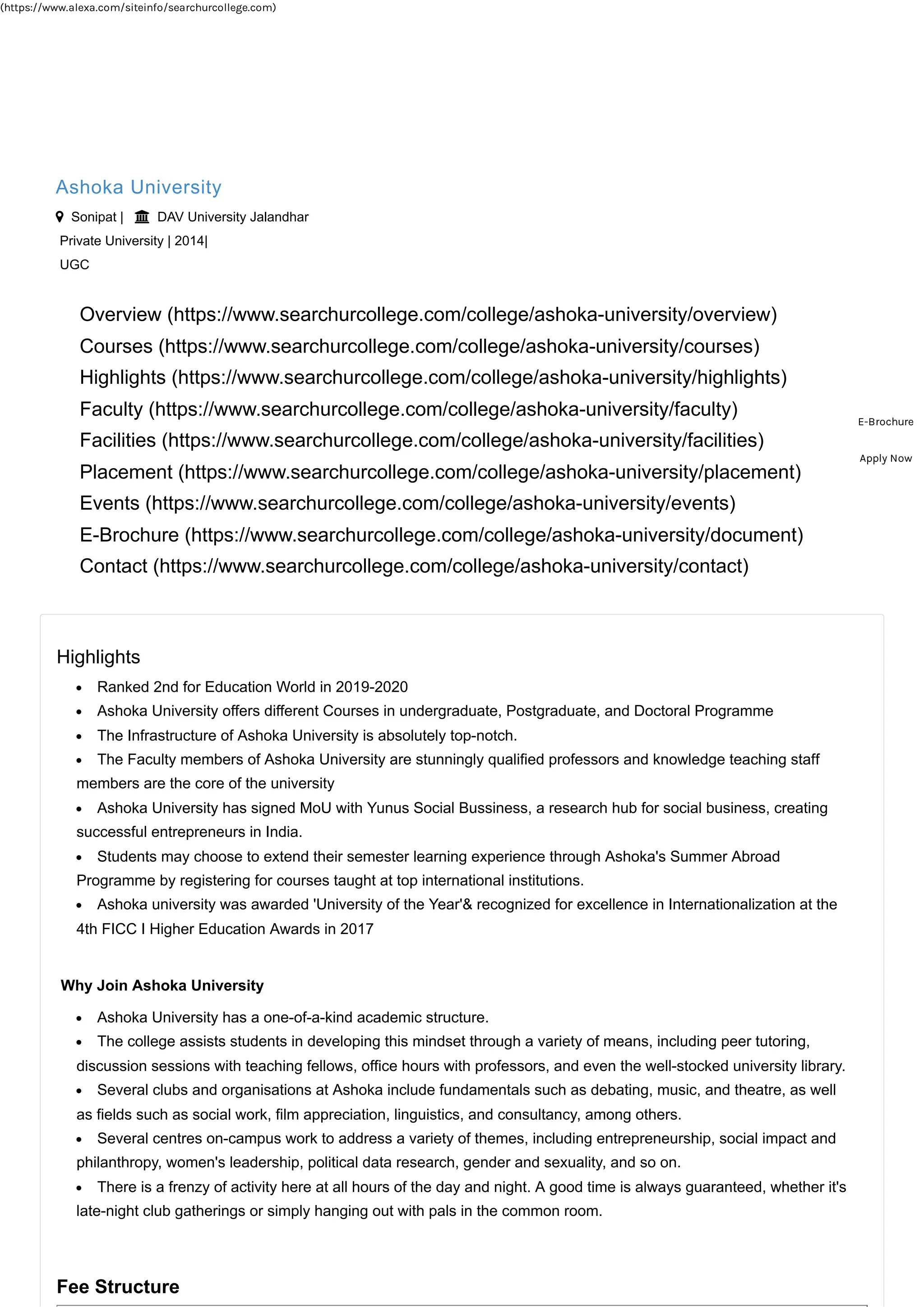 Why Choose Ashoka University? Highlights, Academics & Campus Life | PDF