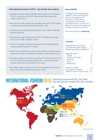 UNWTO Tourism Highlights 2014 | PDF