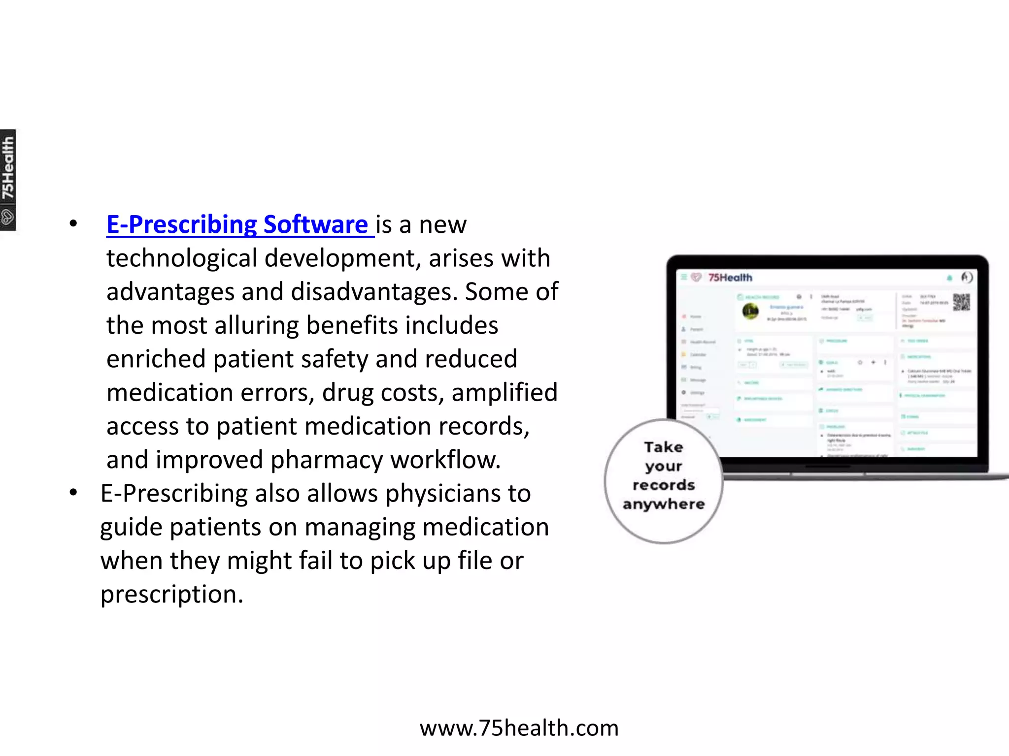 Highlights of e-prescribing software | PPT