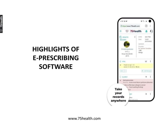 Highlights of e-prescribing software | PPT