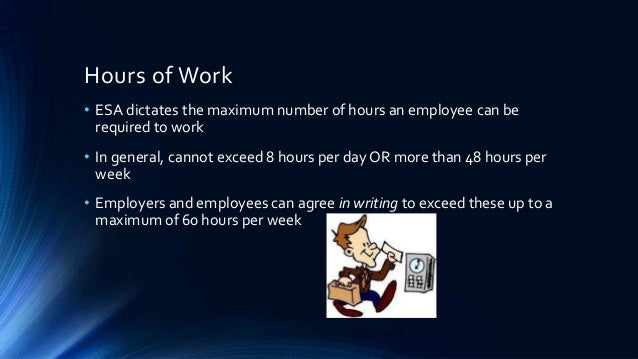 Highlights of the Employment Standards Act Ontario (ESA)