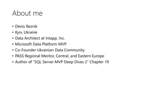Denis Reznik "Database Highload. When You Need to Scale and When to Optimize." | PPTX