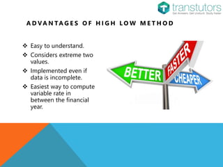 High Low Method | Accounting | PPTX