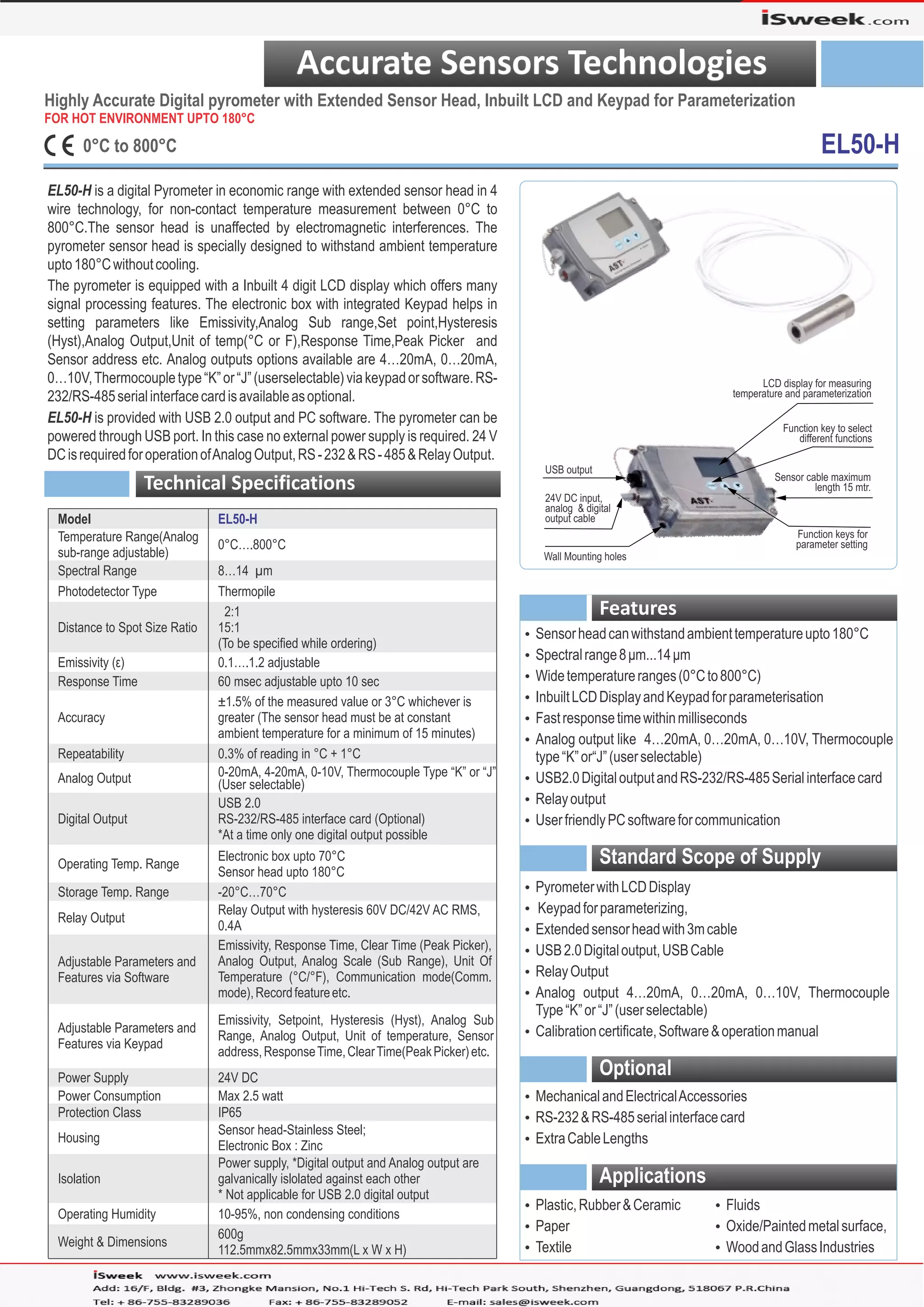 Highly accurate digital pyrometer with inbuilt lcd and keypad | PDF ...