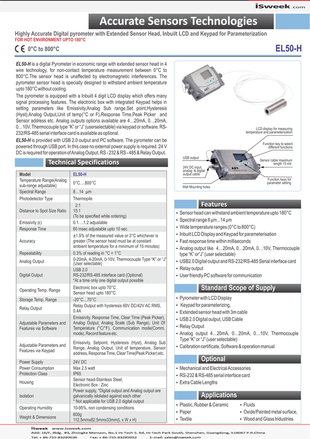 Highly accurate digital pyrometer with inbuilt lcd and keypad | PDF ...