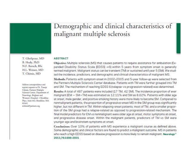 Highly active multiple sclerosis | PPT