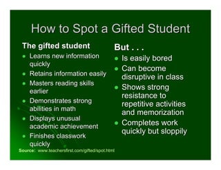 Highly Capable Characteristics | PPT