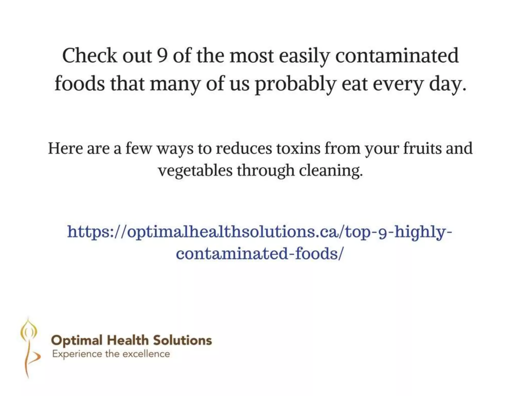Top 9 highly Contaminated Foods | PPTX