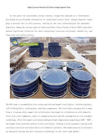 highly corrosion resistant GLS Tanks as biogas digester tank.docx