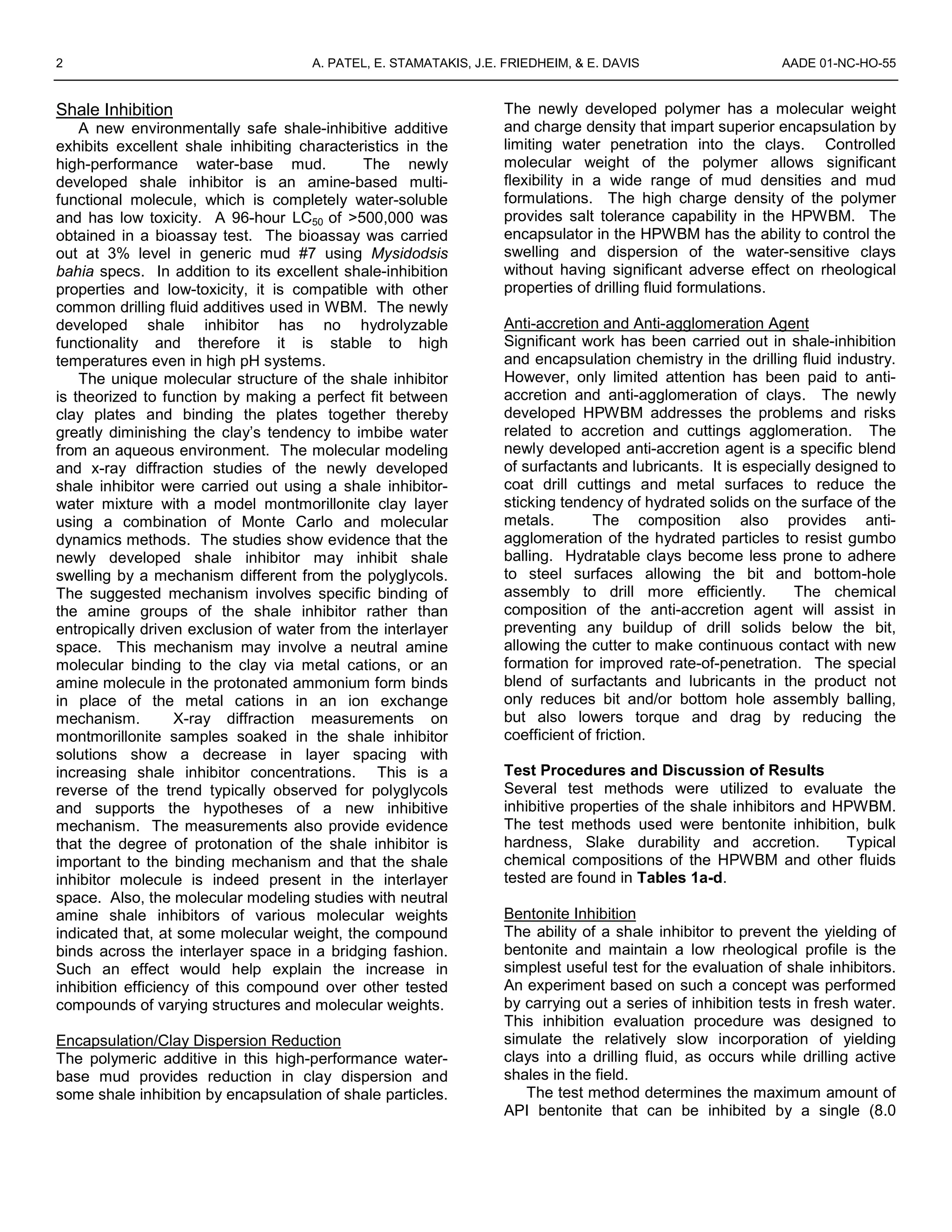 Highly inhibitive water based fluid system provides superior | PDF