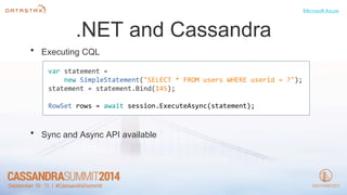 Cassandra Summit 2014: Highly Scalable Web Application in the Cloud with Cassandra, C# and Azure ...