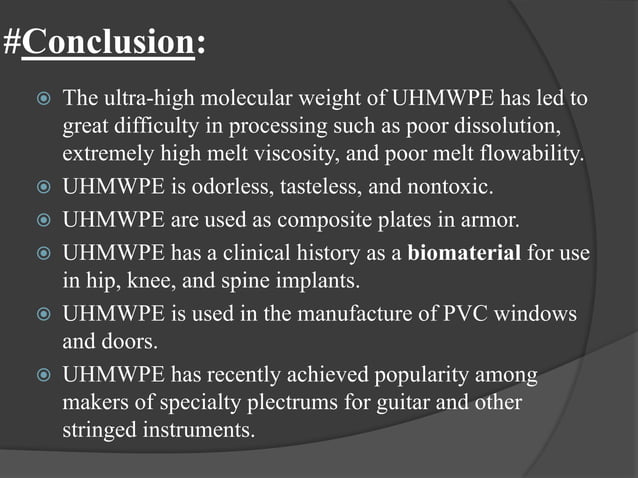 High Modulus Polyethylene (HMPE) | PPTX | Chemistry | Science