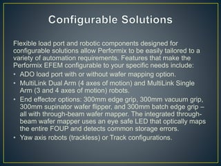 High Performance 300mm EFEM- Performix System | PPTX