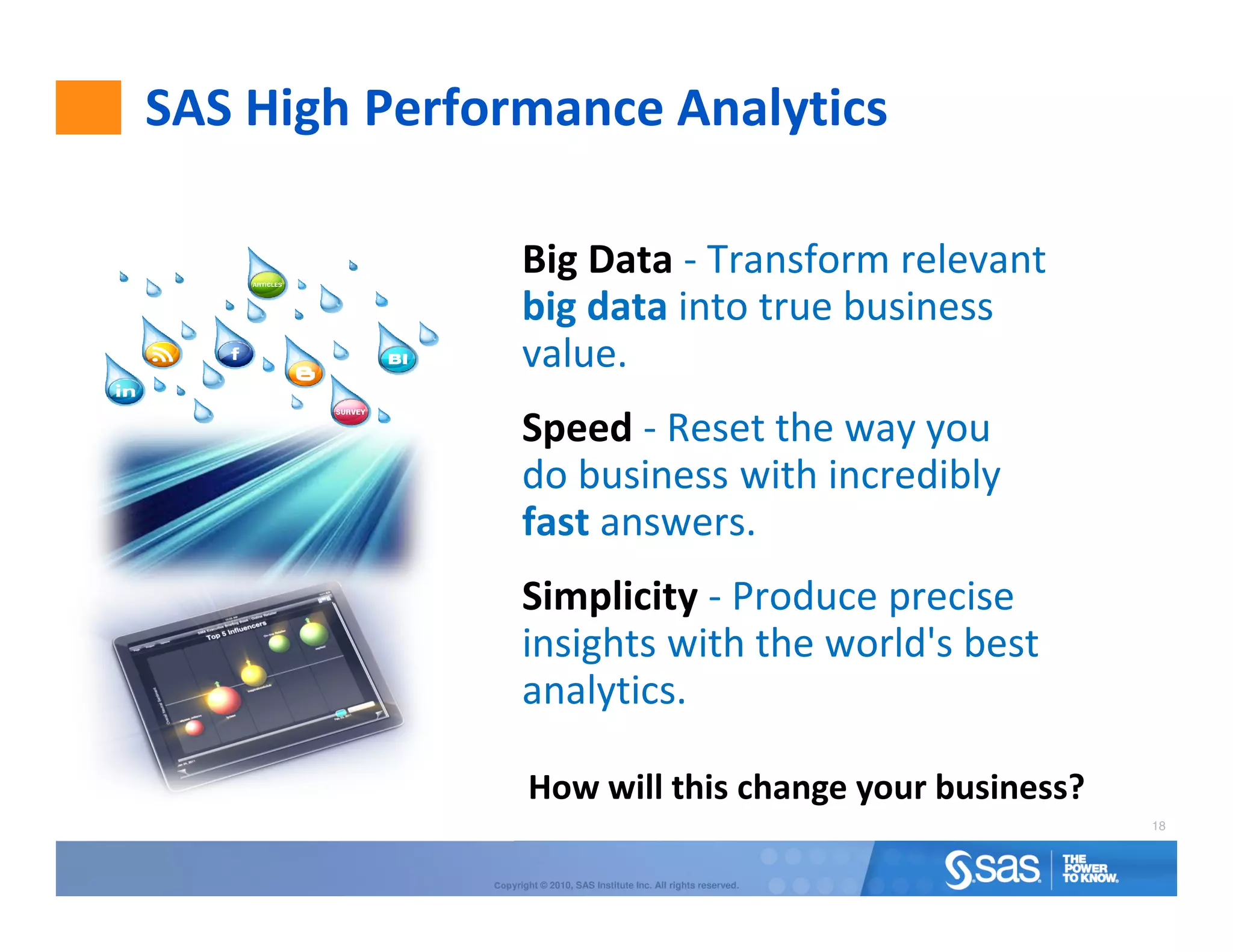 High performance analytics customer stories | PPT