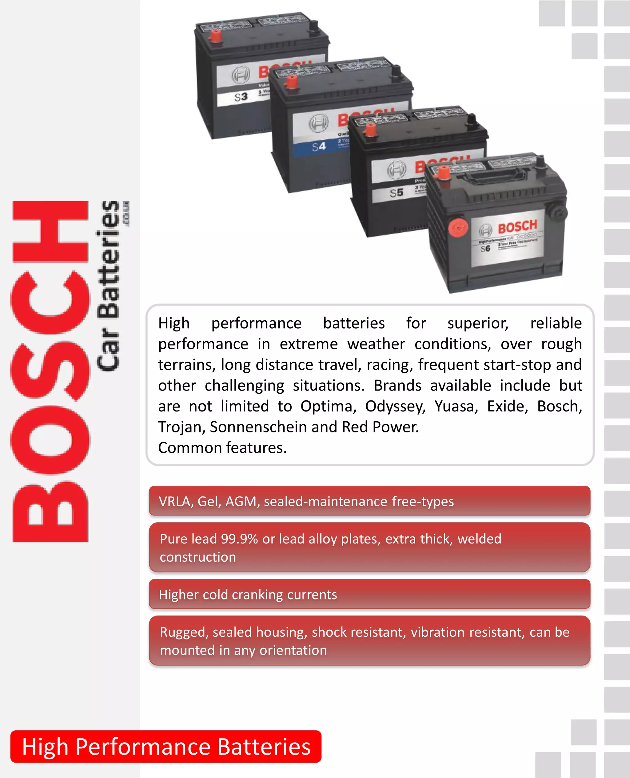 High Performance Batteries | PDF