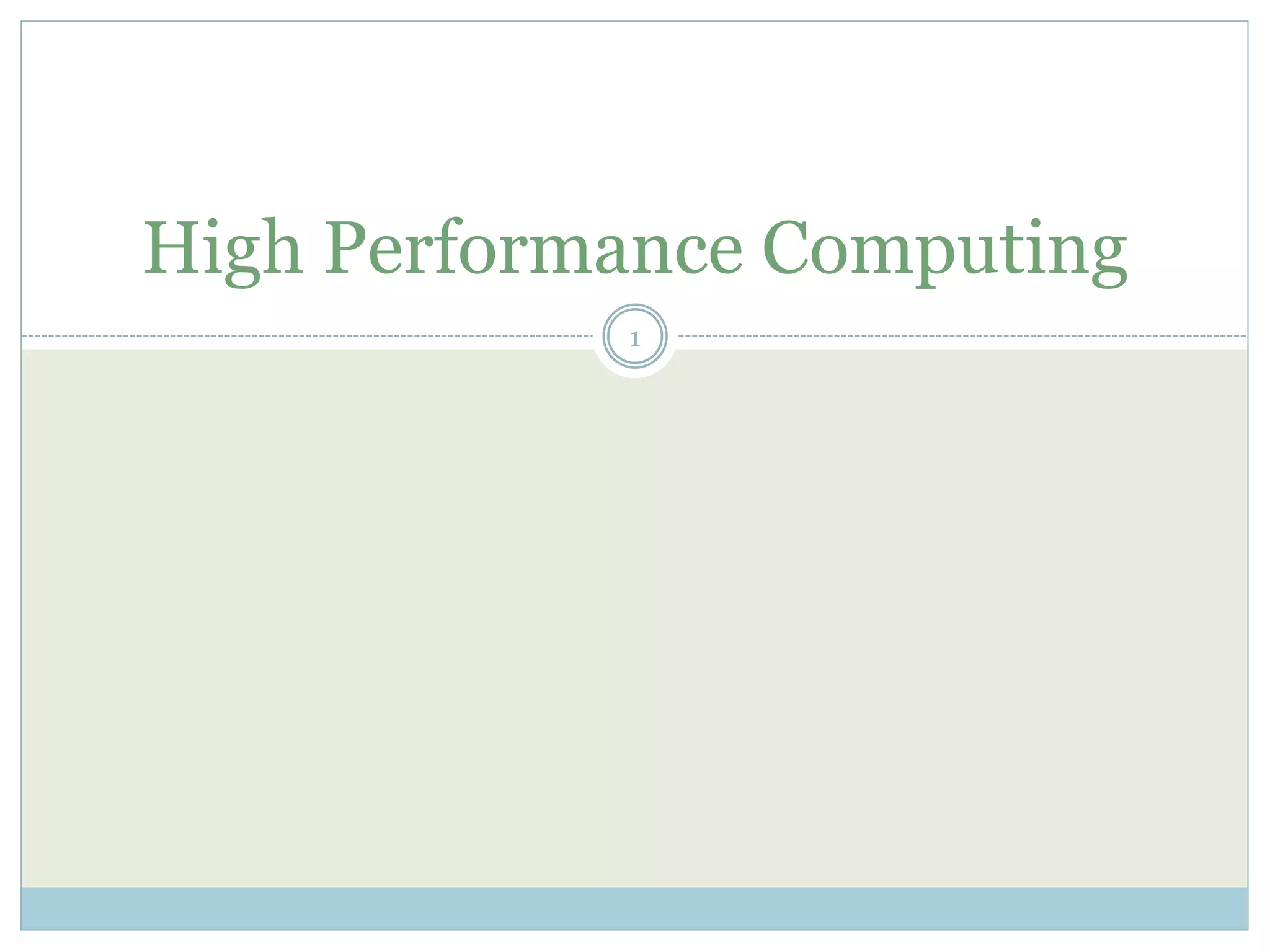 High performance computing | PPT