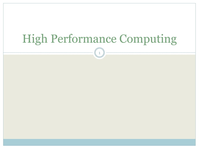 High performance computing | PPT